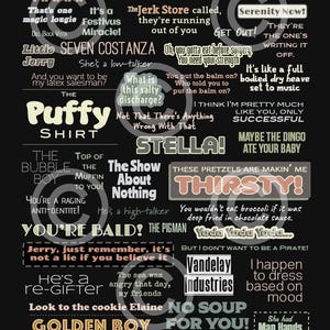 Seinfeld Quotes Collage - Version 2 *digital Image* - Etsy