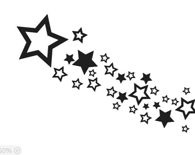 Shooting Star Decal-sticker. Star Car Window Decal. Shooting Star ...