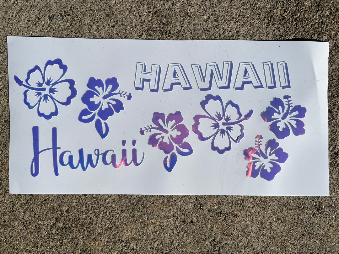 Hawaii Sticker Pack, Hawaii Hibiscus Sticker Pack, Car Decal, Car ...