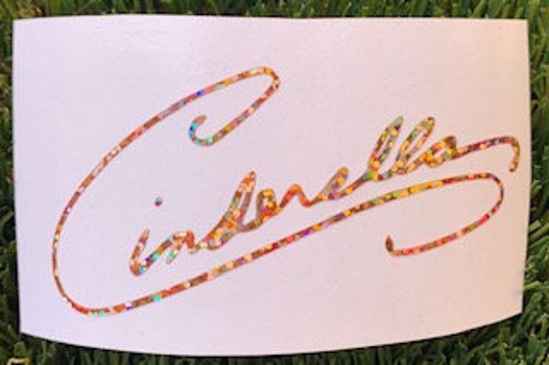 Disney Princess "cinderella" Signature Decal/sticker/stencil/wall Decal ...