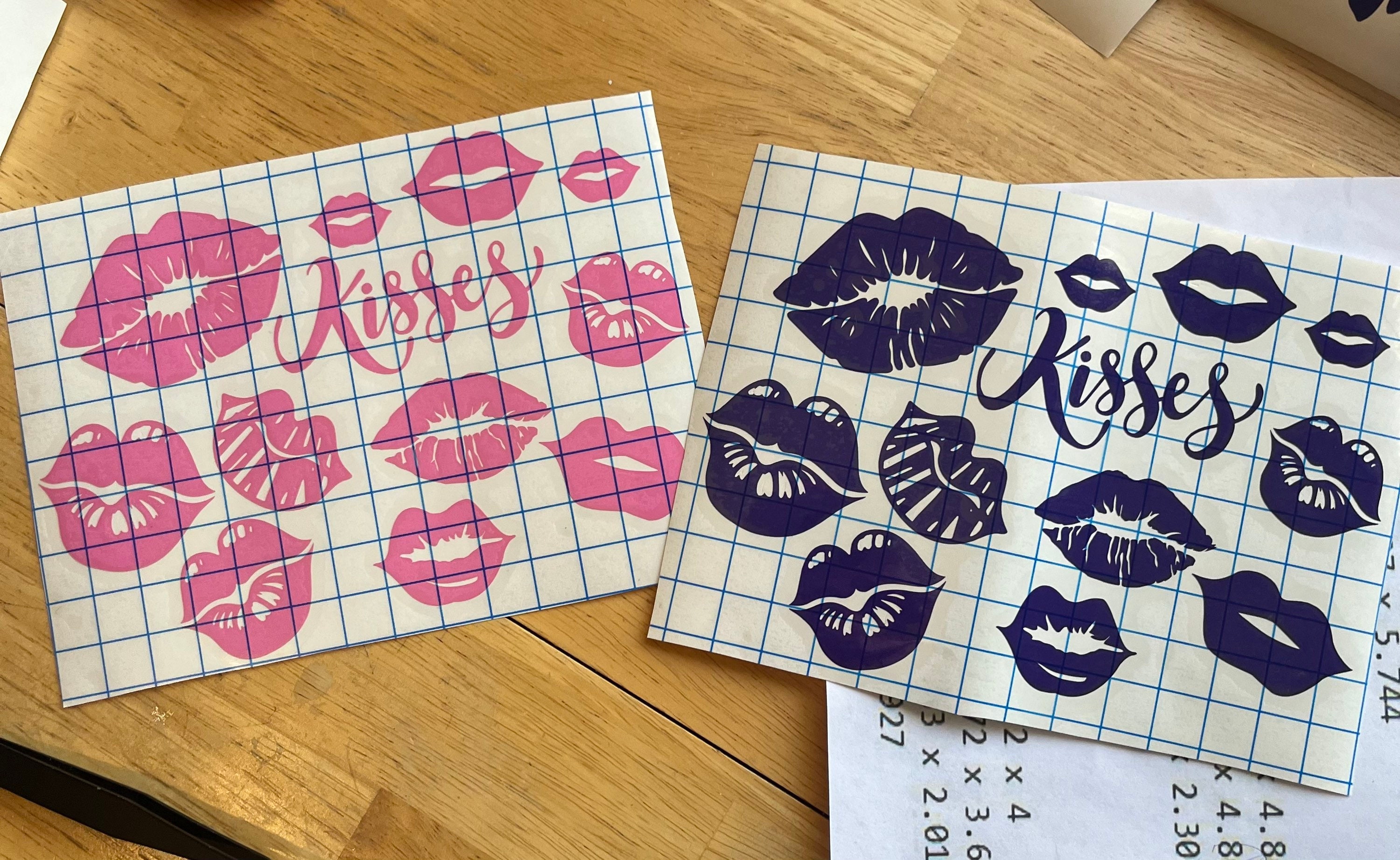 Kisses Lips Decals/ Stickers/ Kissy Lips Stickers | Etsy