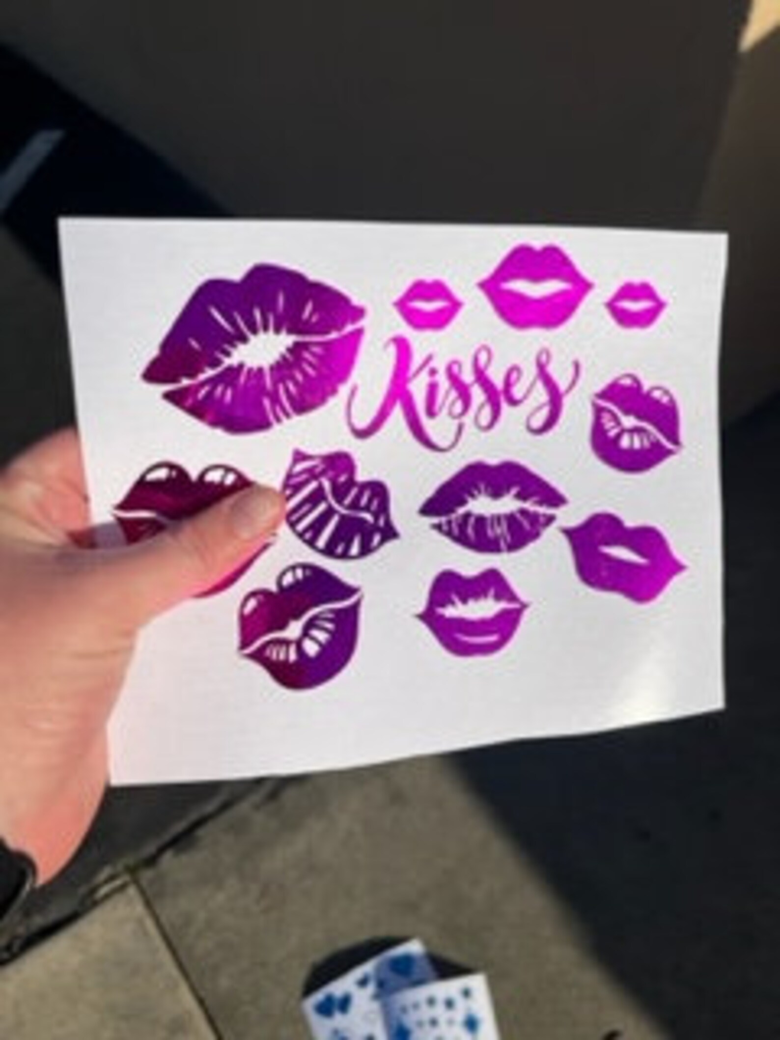 Kisses Lips Decals/ Stickers/ Kissy Lips Stickers | Etsy