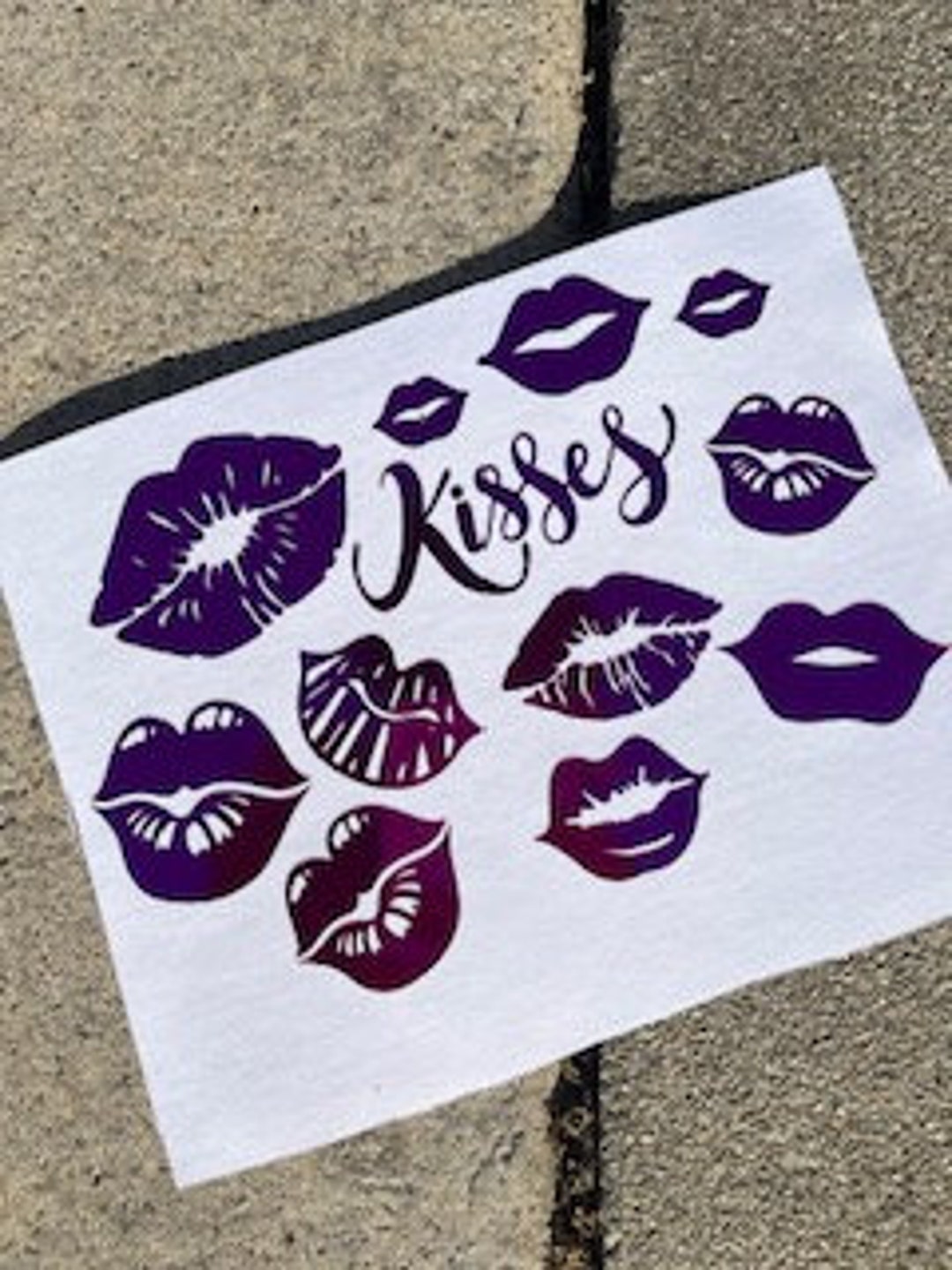 Kisses Lips Decals/ Stickers/ Kissy Lips Stickers - Etsy