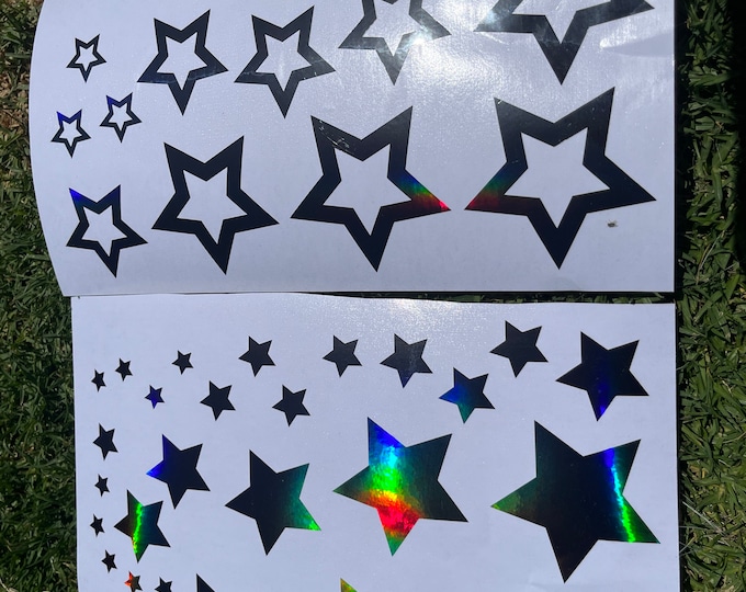 37 Star Pack/ Star Decal Pack/star Sticker Pack/ Star Window Stickers ...