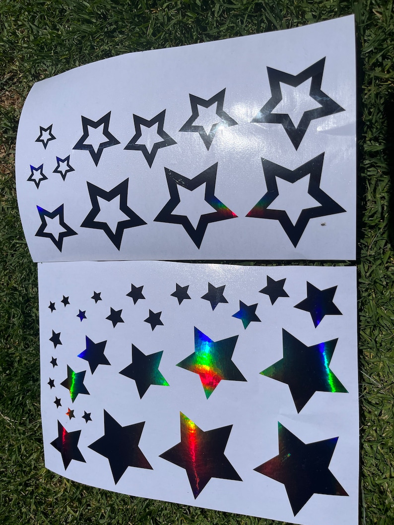 37 Star Pack/ Star Decal Pack/star Sticker Pack/ Star Window Stickers ...