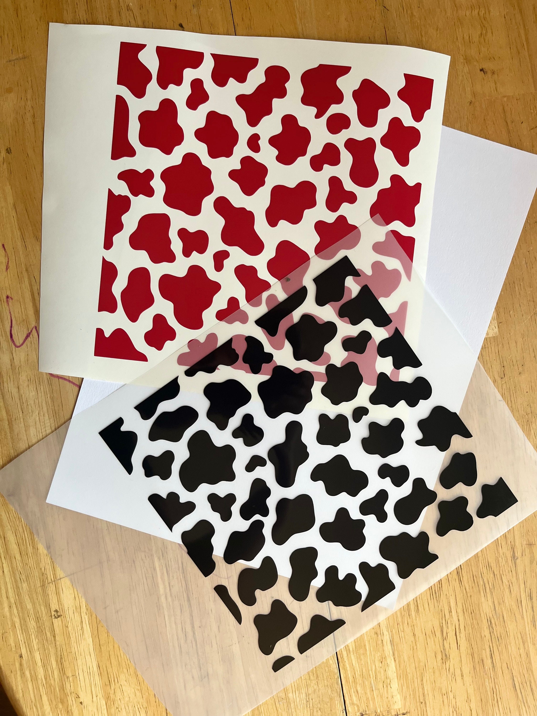 Cow Print Permanent Vinyl Decal 56 7 - Etsy