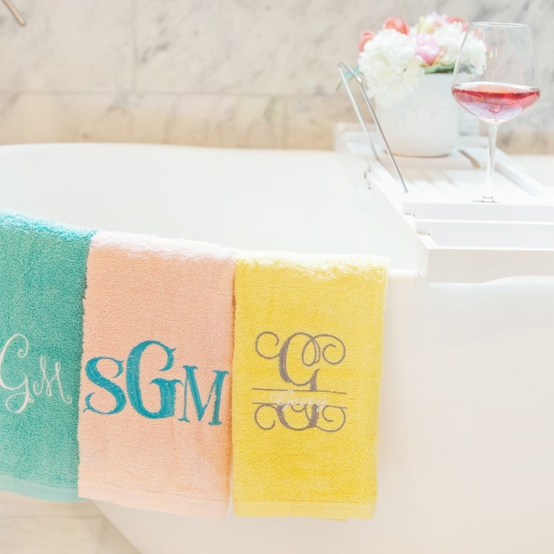Monogrammed Hand Towel - Etsy