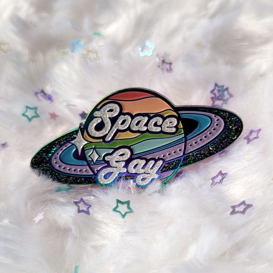 Space Gay Space Themed LGBTQIA Pride Pin - Etsy