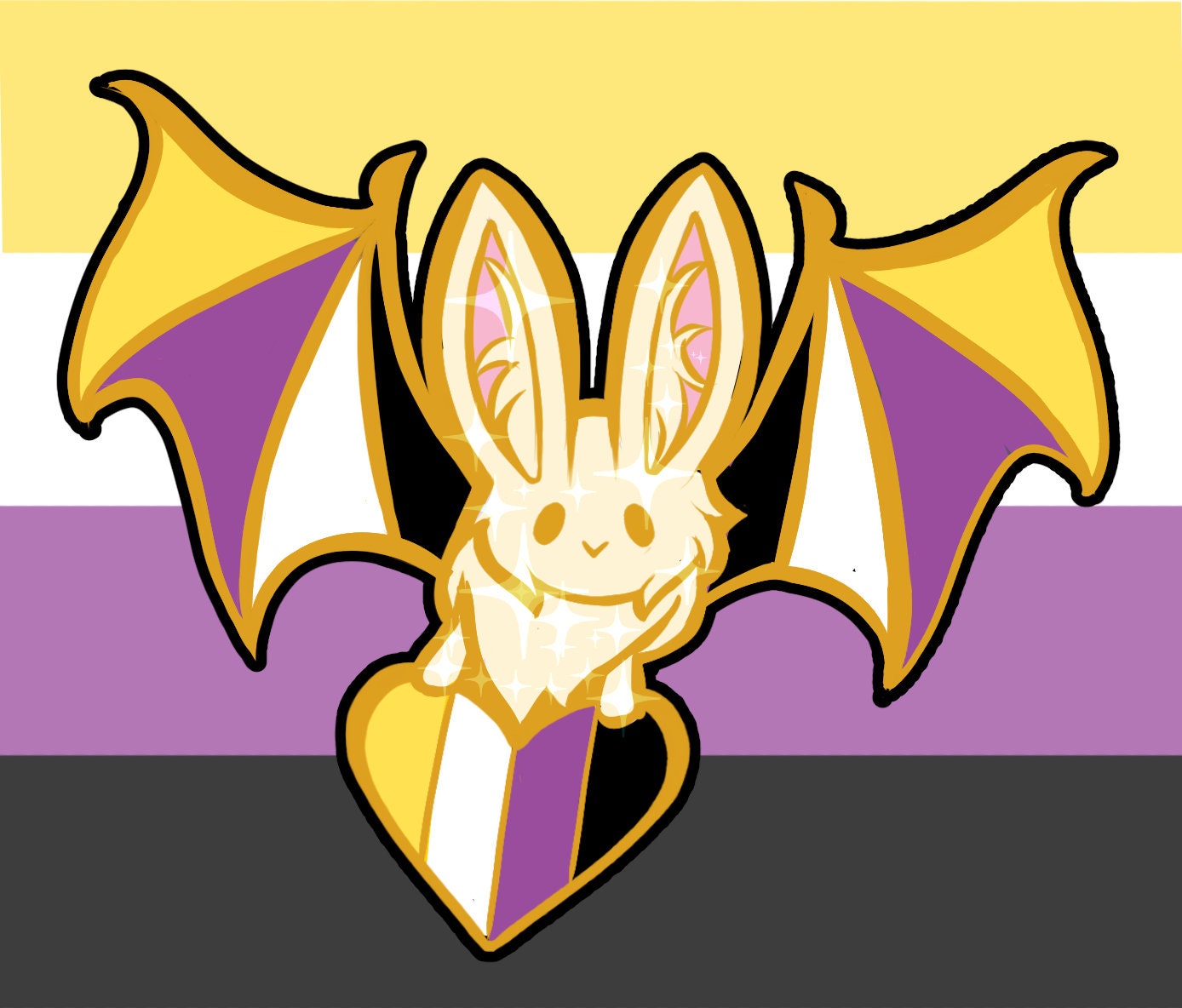 Nonbinary Pride Bat Toys Stuffed Animals & Plushies etna.com.pe