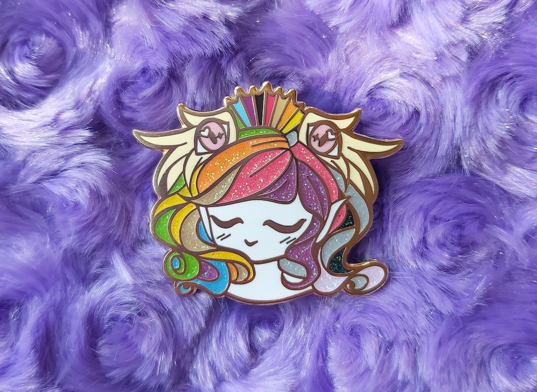 Smiling Seraphim, LGBTQ+ Angel Enamel Pin - Pride Rainbow Edition - Etsy