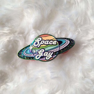 Space Gay Space Themed LGBTQIA Pride Pin - Etsy