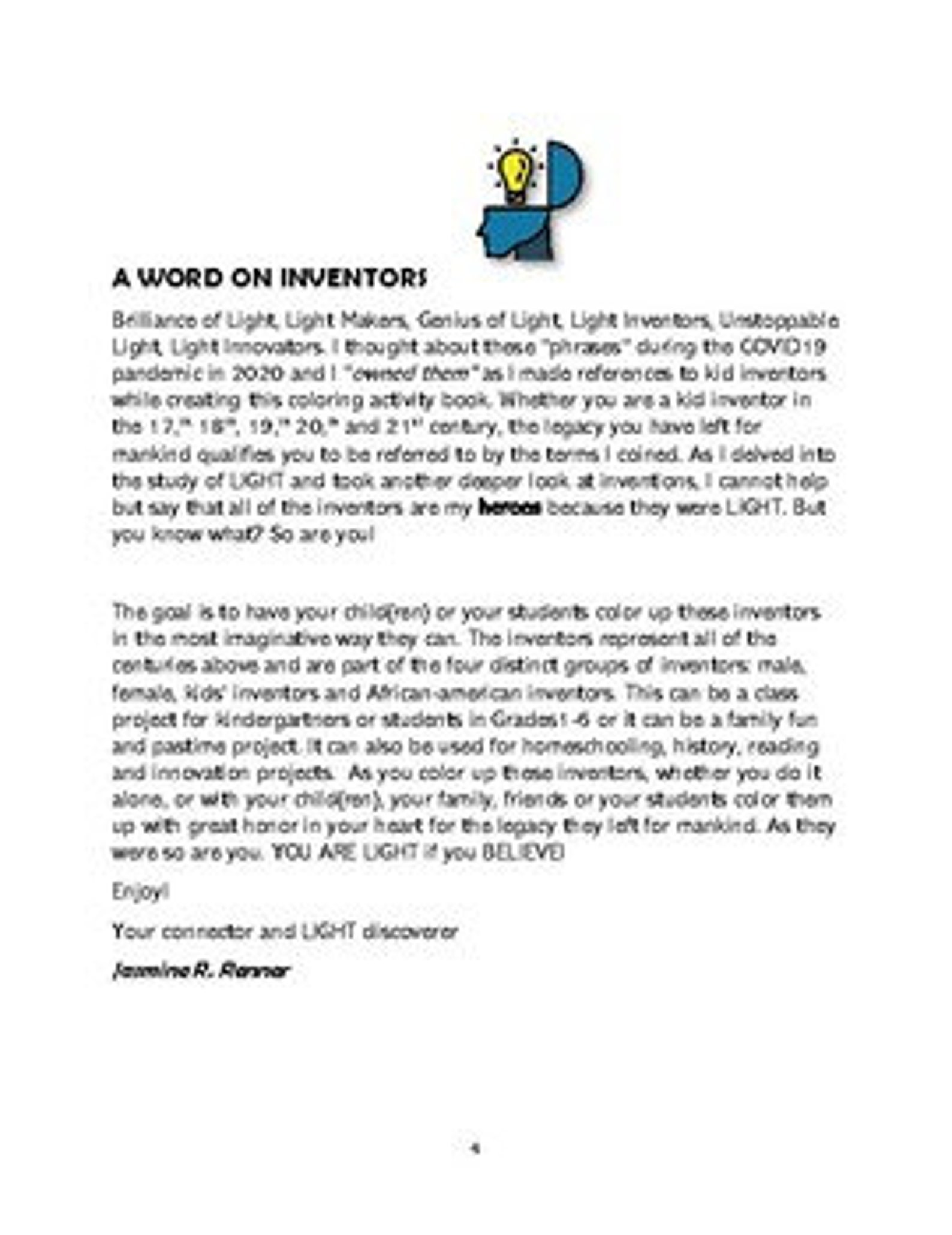 Light the Way up Color the Inventors -A Coloring Book and Coloring ...