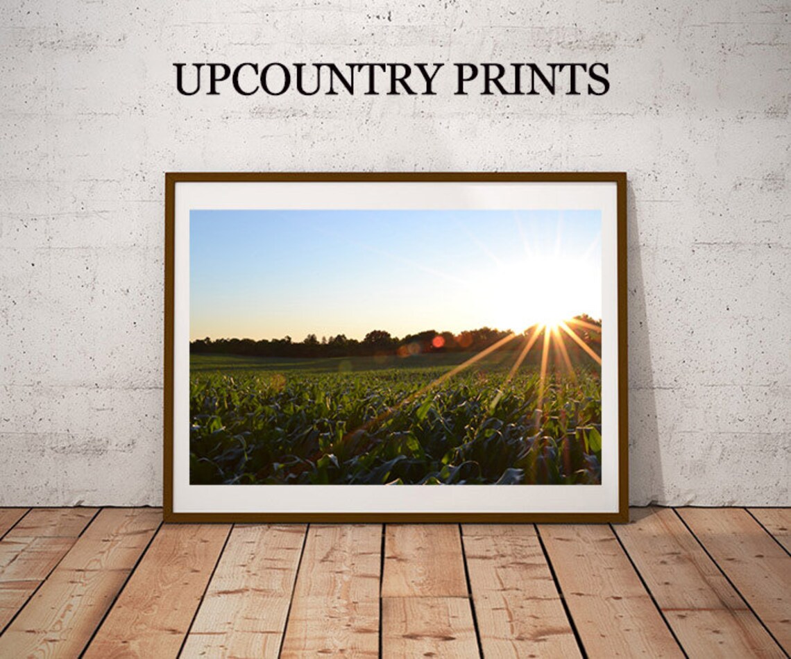 Southern Sunset Landscape Photography: Farmhouse Wall Art (digital ...