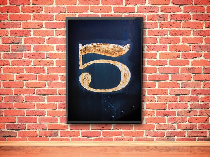 Vintage Signs Nursery Print 5 Number 5 Number Art Baby | Etsy