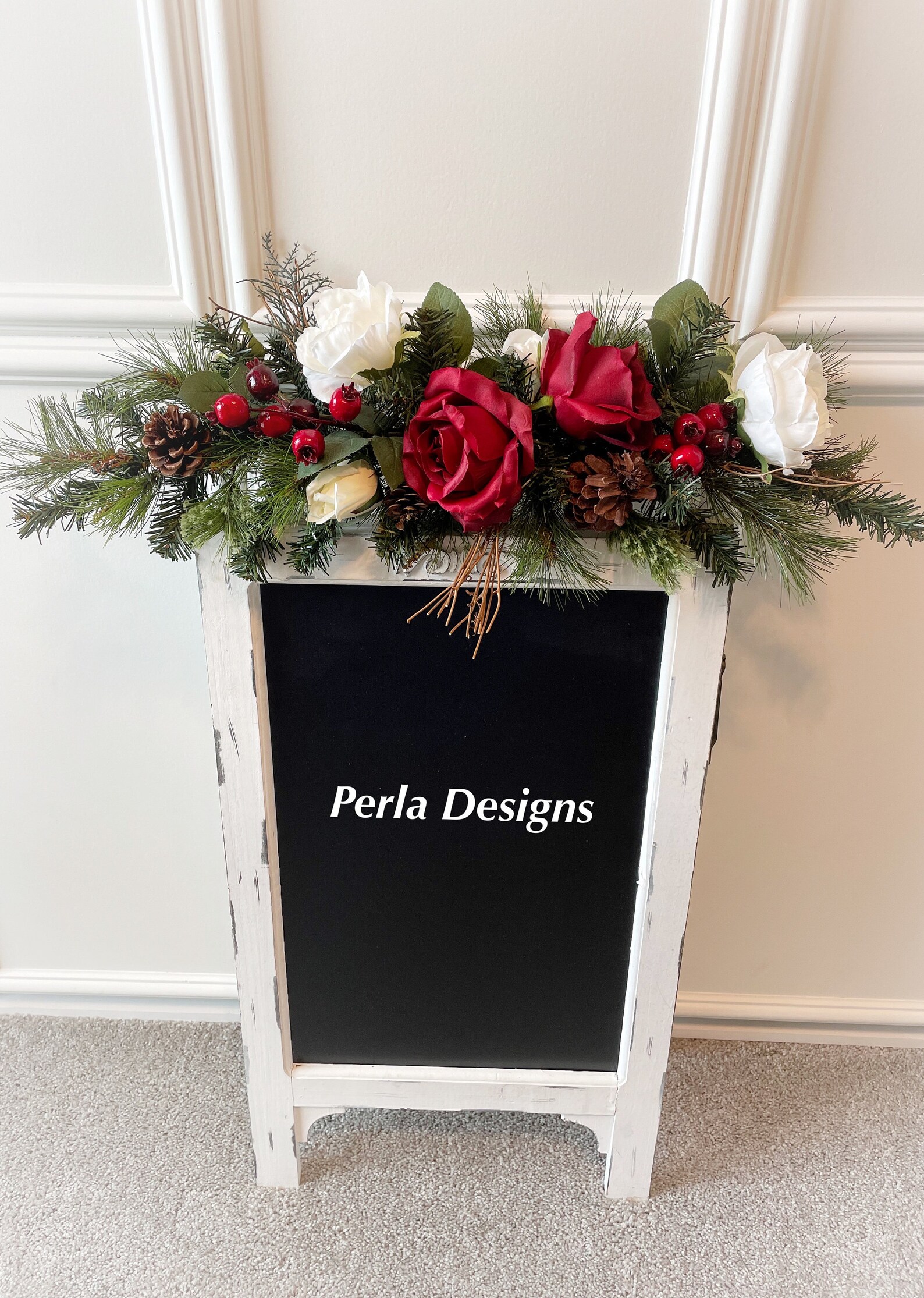 Christmas Swag, Christmas Centerpiece, Christmas Sign Swag, Christmas ...