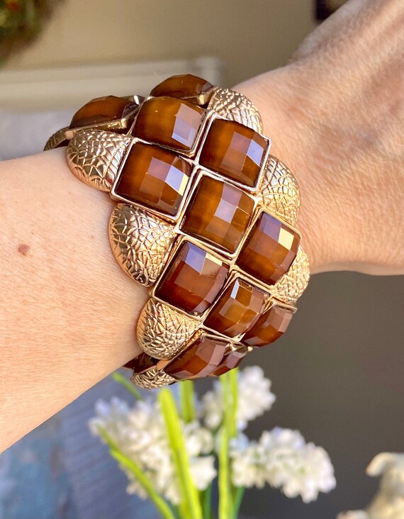 90s statement bracelet - Gem