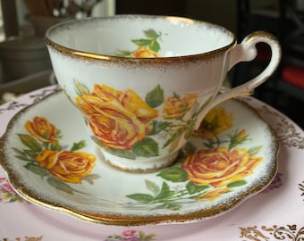 Yellow Rose Tea Cup | Etsy