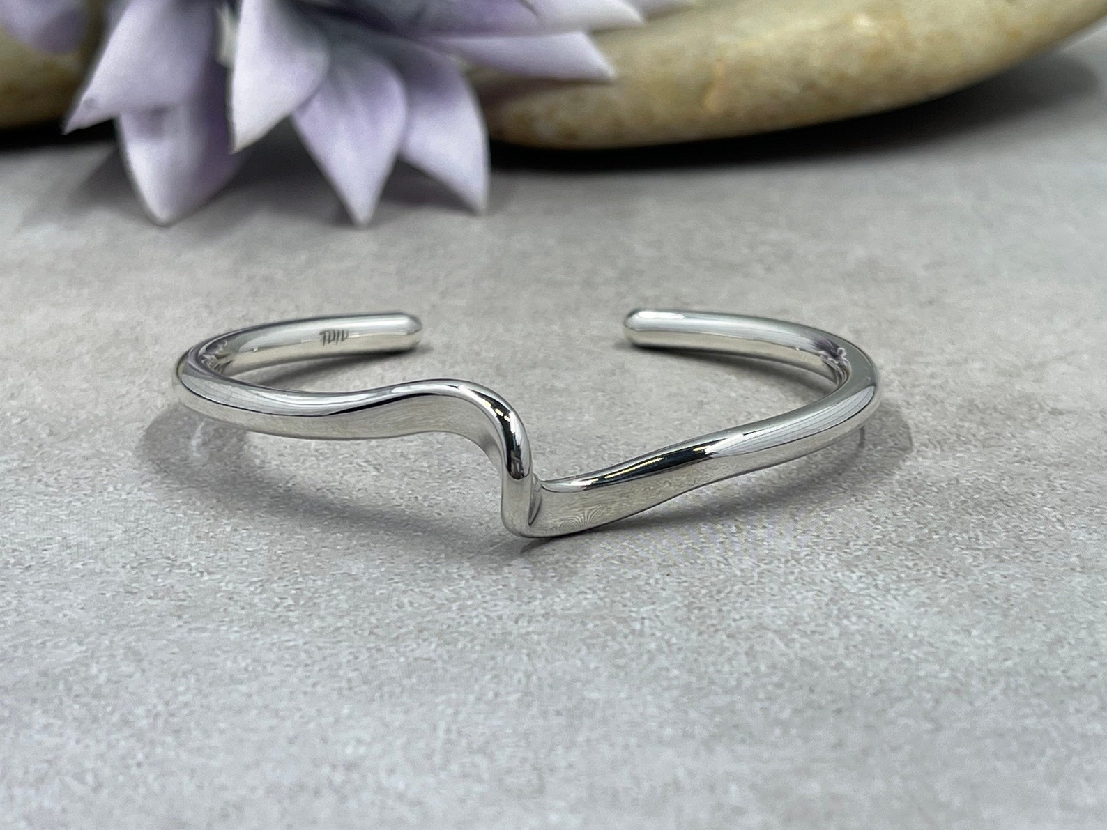 ZEE Bracelet Sterling Silver Crossover Cuff Bracelet | Etsy