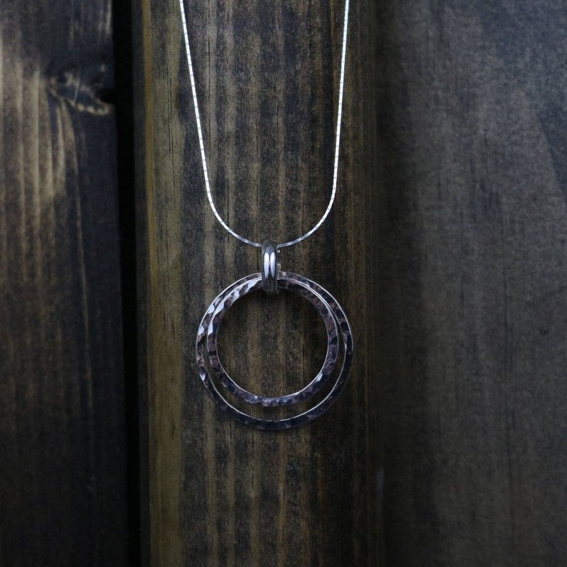 MERIDIAN Concentric Circles Sterling Silver Circles Pendant - Etsy