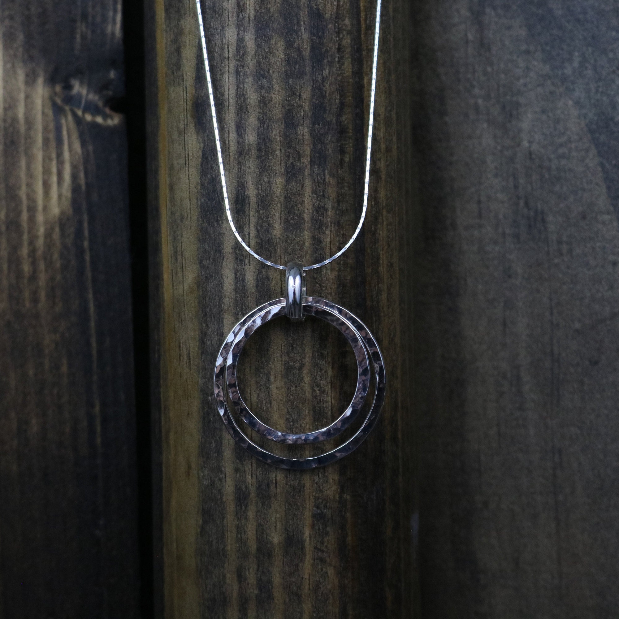 MERIDIAN Concentric Circles Sterling Silver Circles Pendant | Etsy