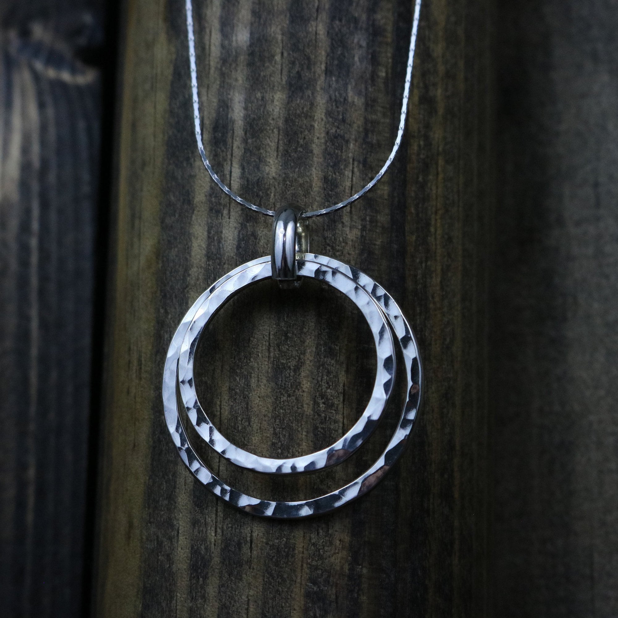 MERIDIAN Concentric Circles Sterling Silver Circles Pendant | Etsy