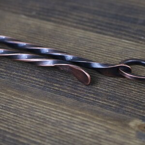 Key Ring Holder, Twisted Oxidized Copper Hook and Split Ring - Etsy