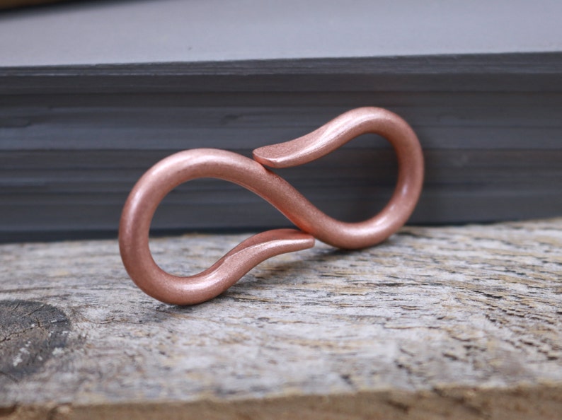 Copper S-hook Key Ring Holder Stonewashed Finish - Etsy