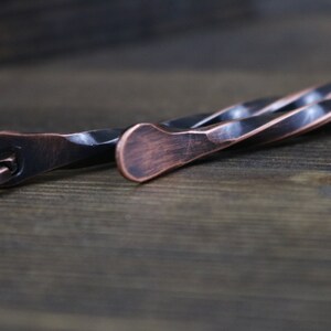 Key Ring Holder, Twisted Oxidized Copper Hook and Split Ring - Etsy