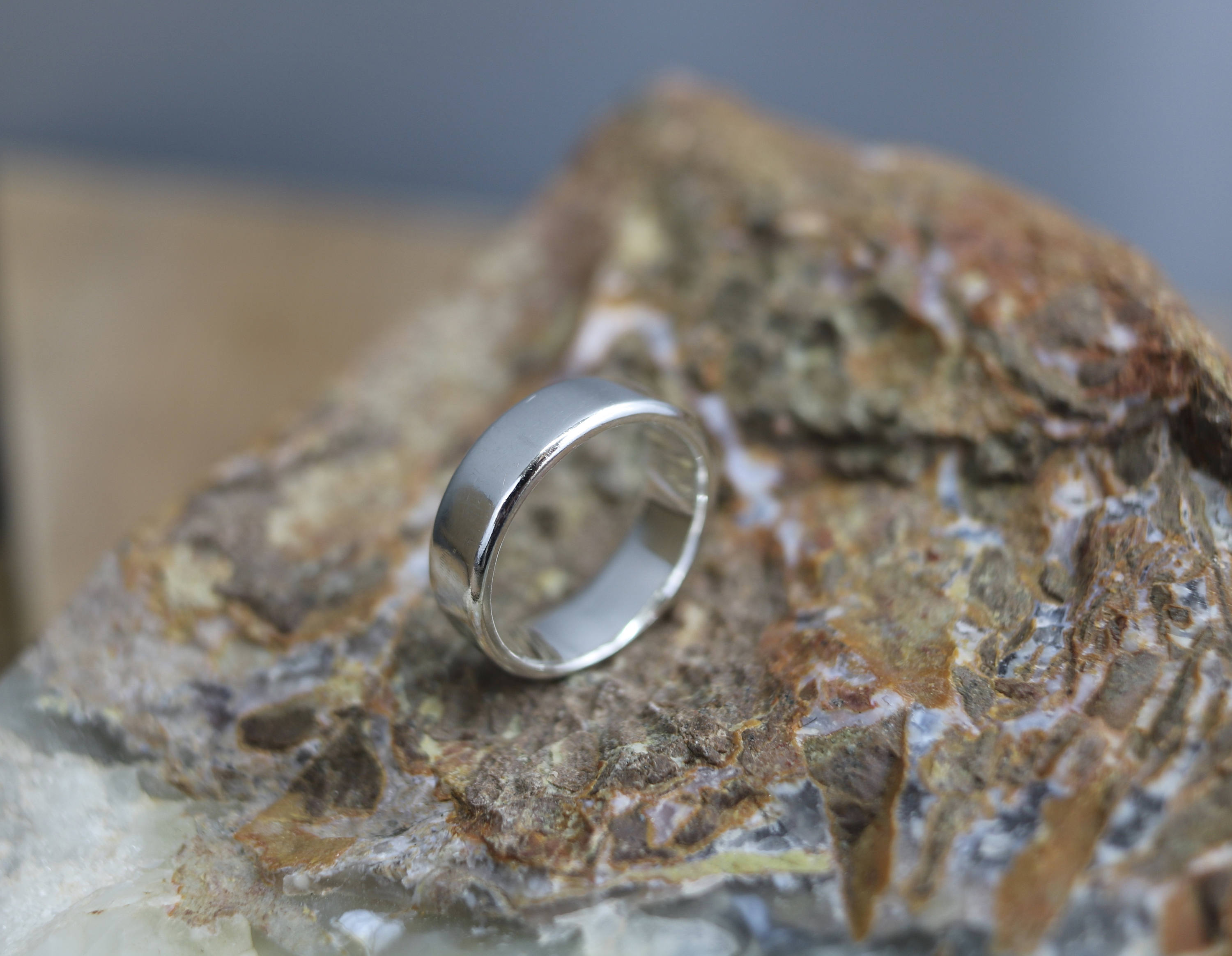 JUSTICE Ring Smooth Polished Sterling Silver Ring 6mm wide | Etsy