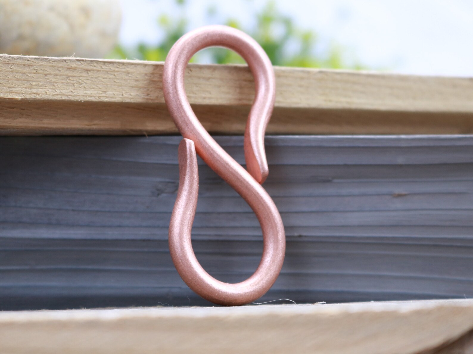 Copper S-hook Key Ring Holder Stonewashed Finish - Etsy