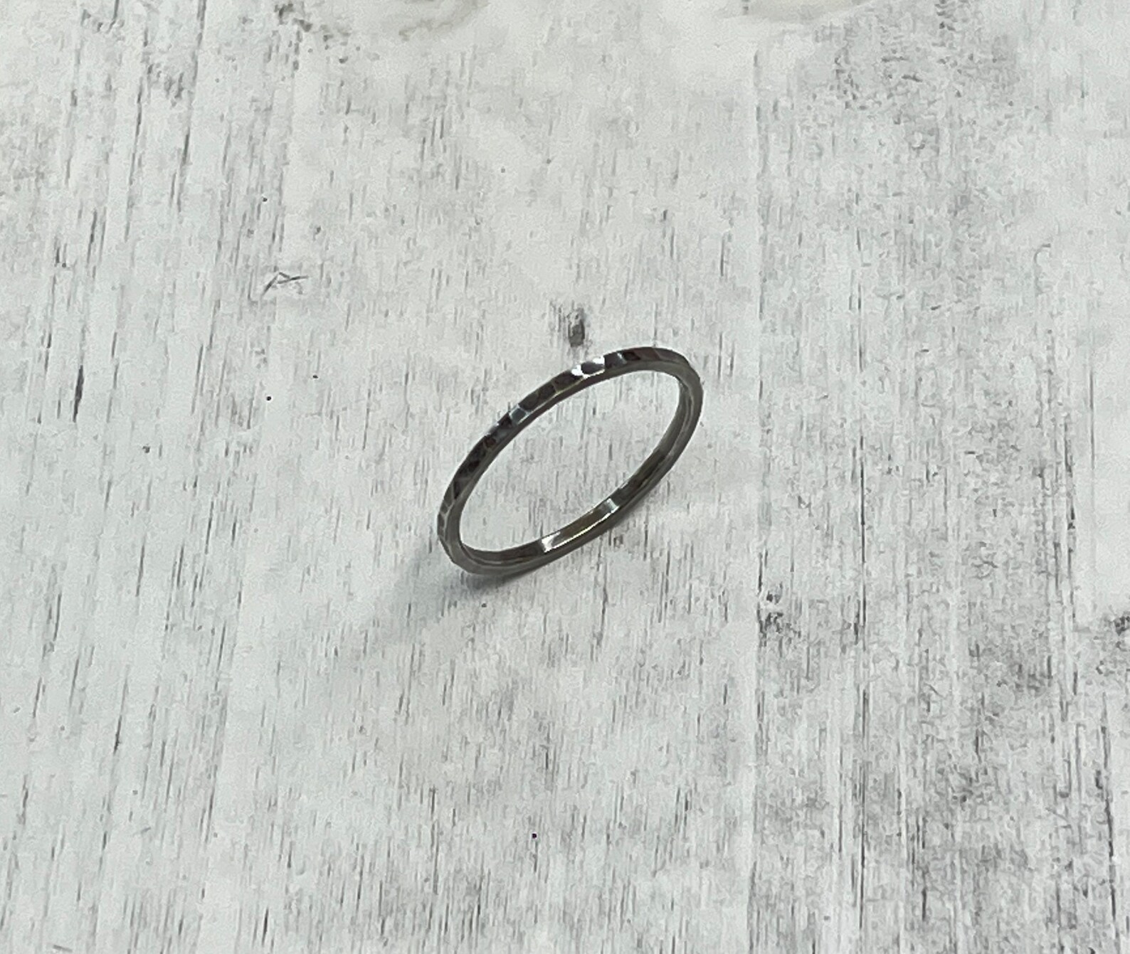 PAX Ring Hammered Sterling Silver Stacking Ring Minimal - Etsy
