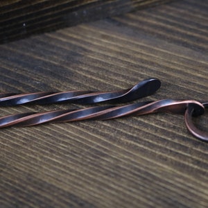 Key Ring Holder, Twisted Oxidized Copper Hook and Split Ring - Etsy