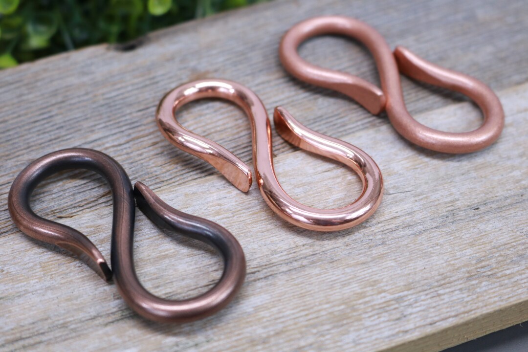 Copper S-hook Key Ring Holder, Stonewashed Finish - Etsy