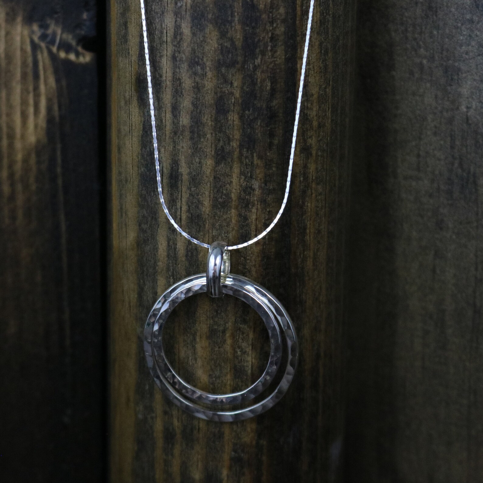 MERIDIAN Concentric Circles Sterling Silver Circles Pendant | Etsy