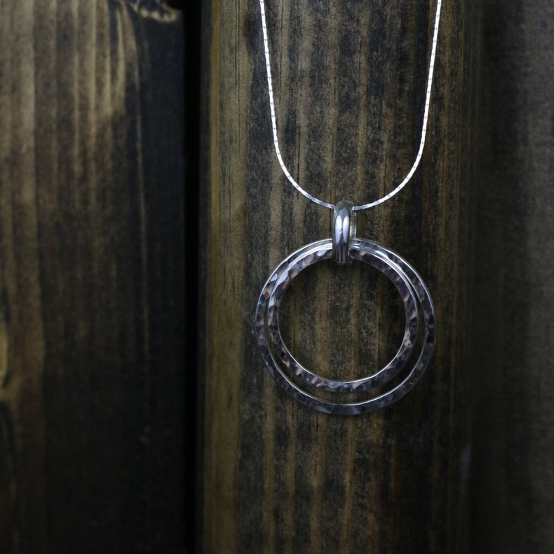 MERIDIAN Concentric Circles Sterling Silver Circles Pendant - Etsy