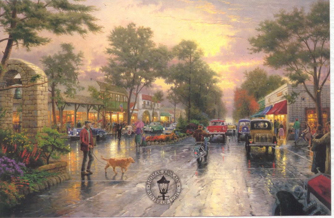 Kinkade's "carmel, Sunset on Ocean Avenue" ~ Framed Ltd Edition Canvas ...