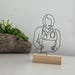 One Line Doctor Nurse Sculpture Metal Handmade Copper Steel Gift ...