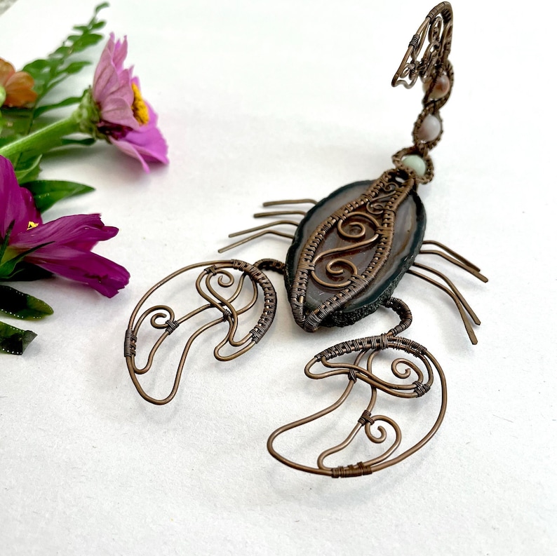 Wire Scorpion Handmade Sculpture Sea Creature Fish Figurine - Etsy