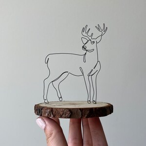 Wire Deer Handmade Metal Sculpture Figurine Fawn Hunter Doe Season Stag ...