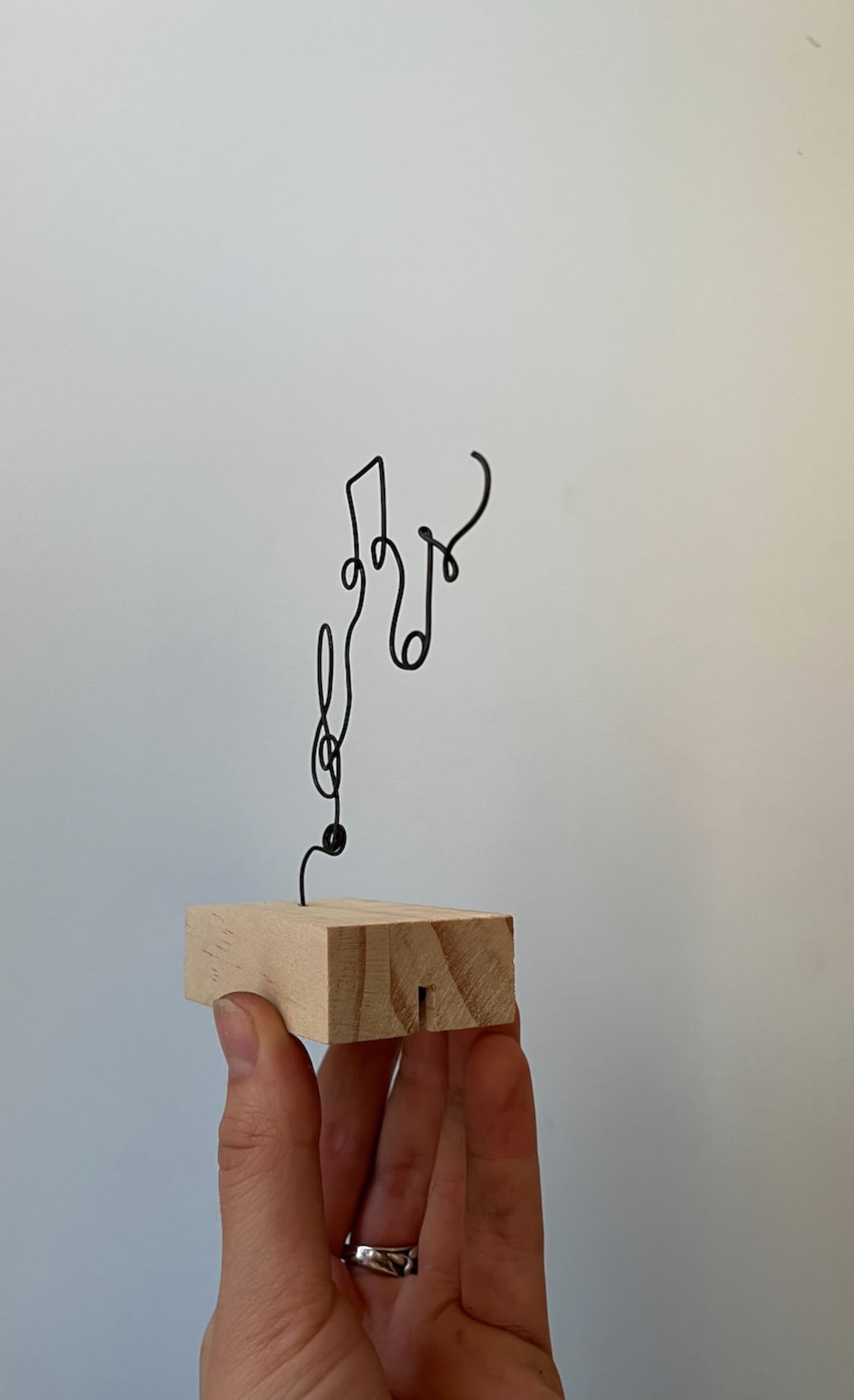 Wire Music Notes Sculpture Treble Clef Bass Musical Gift Wall Decor ...