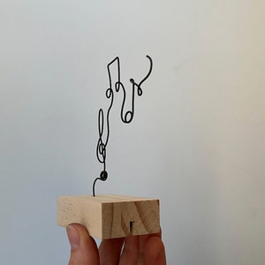 Wire Music Notes Sculpture Treble Clef Bass Musical Gift Wall Decor ...
