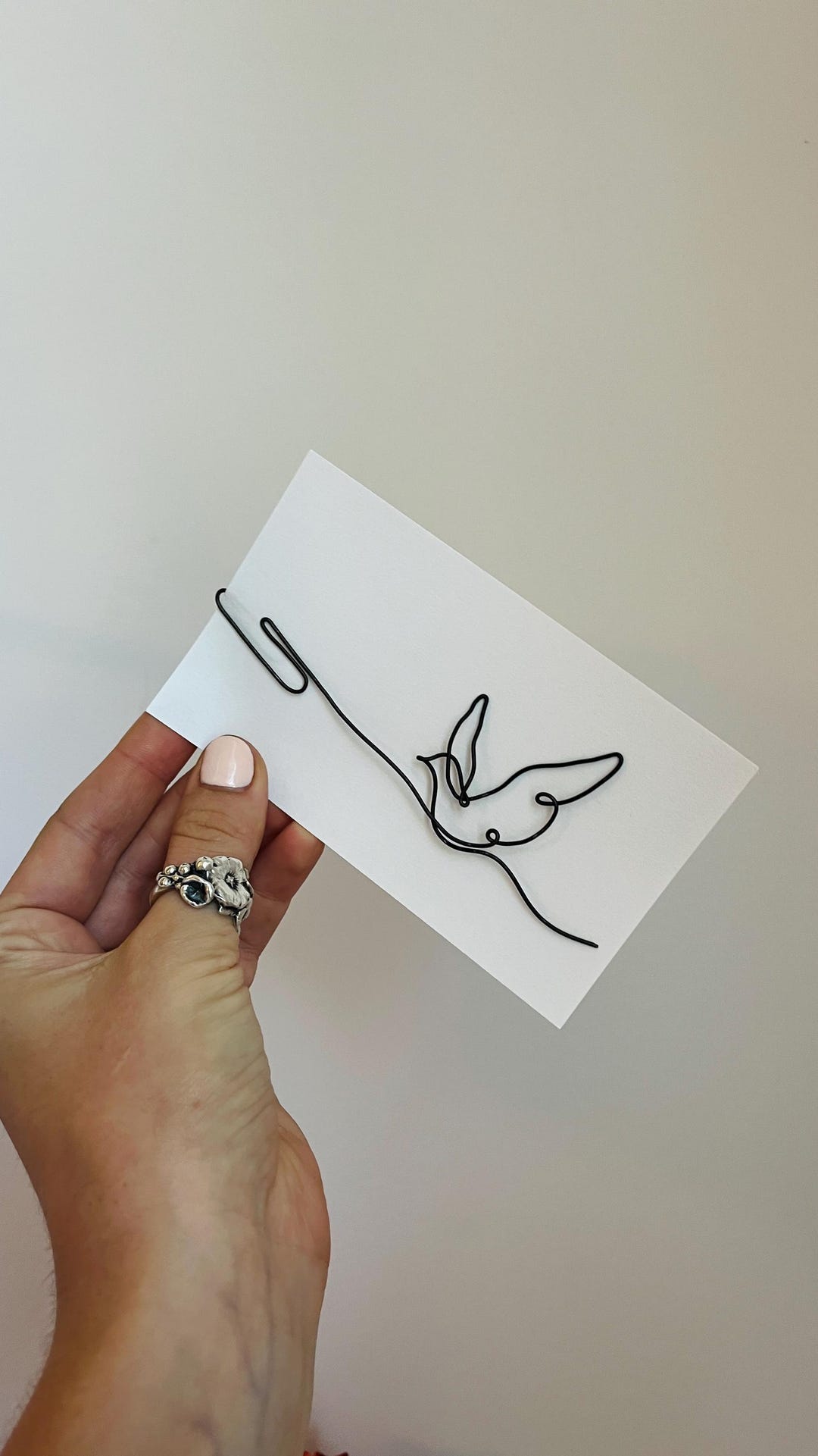 Wire Dove Bookmark Handmade Holy Spirit Metal Copper Steel Paper ...