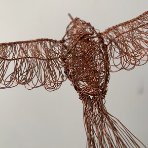 Copper Wire Hummingbird Sculpture Ornament Handmade Gift Wrapped ...