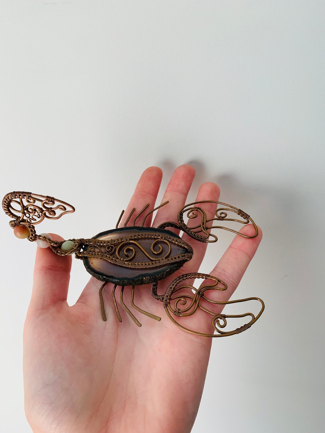 Wire Scorpion Handmade Sculpture Sea Creature Fish Figurine - Etsy