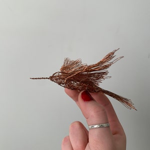 Copper Wire Hummingbird Sculpture Ornament Handmade Gift Wrapped ...