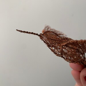 Copper Wire Hummingbird Sculpture Ornament Handmade Gift Wrapped ...