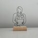 One Line Doctor Nurse Sculpture Metal Handmade Copper Steel Gift ...