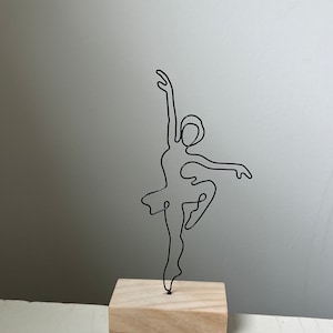Wire Ballerina Dancing Sculpture Handmade Figurine Gift Ballet Statue ...