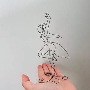 Wire Ballerina Dancing Sculpture Handmade Figurine Gift Ballet | Etsy