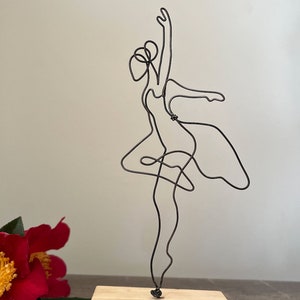 Wire Ballerina Dancing Sculpture Handmade Figurine Gift Ballet Statue ...